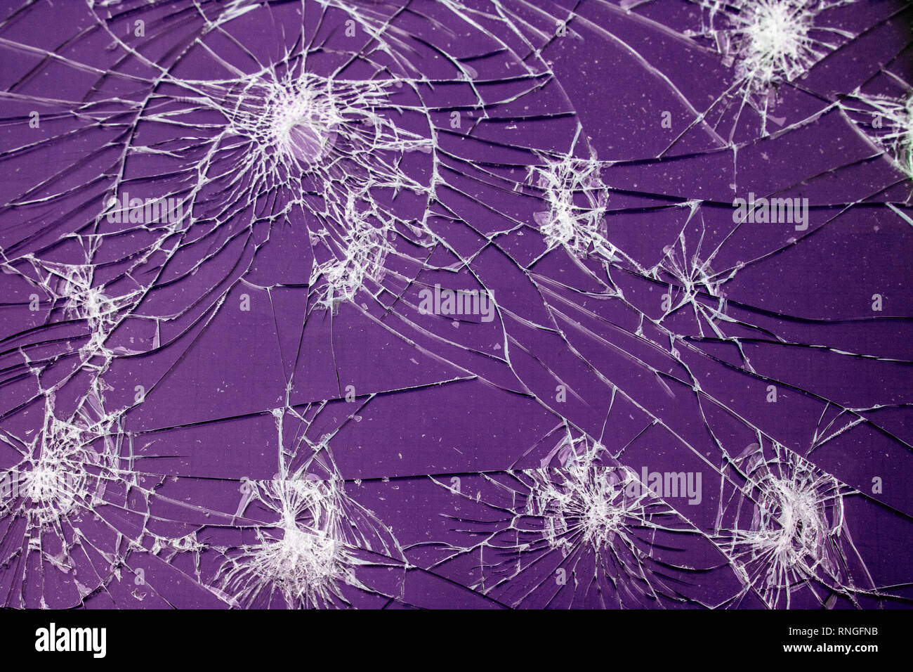 Smashed Screen Vandalized Broken Glass Close Up Stock Photo - Alamy