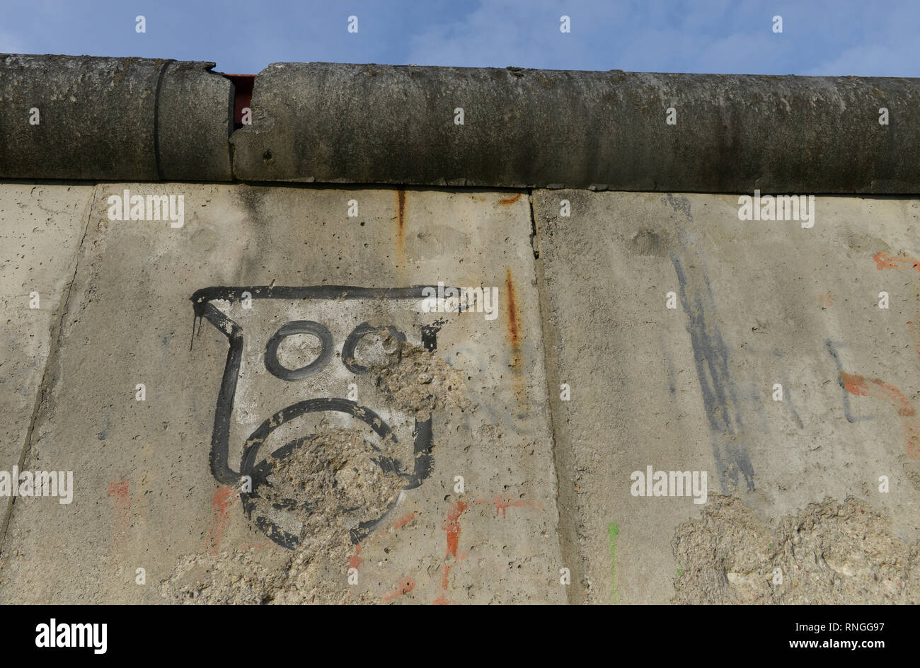 GERMANY, capital city Berlin, the wall the former border between East ...