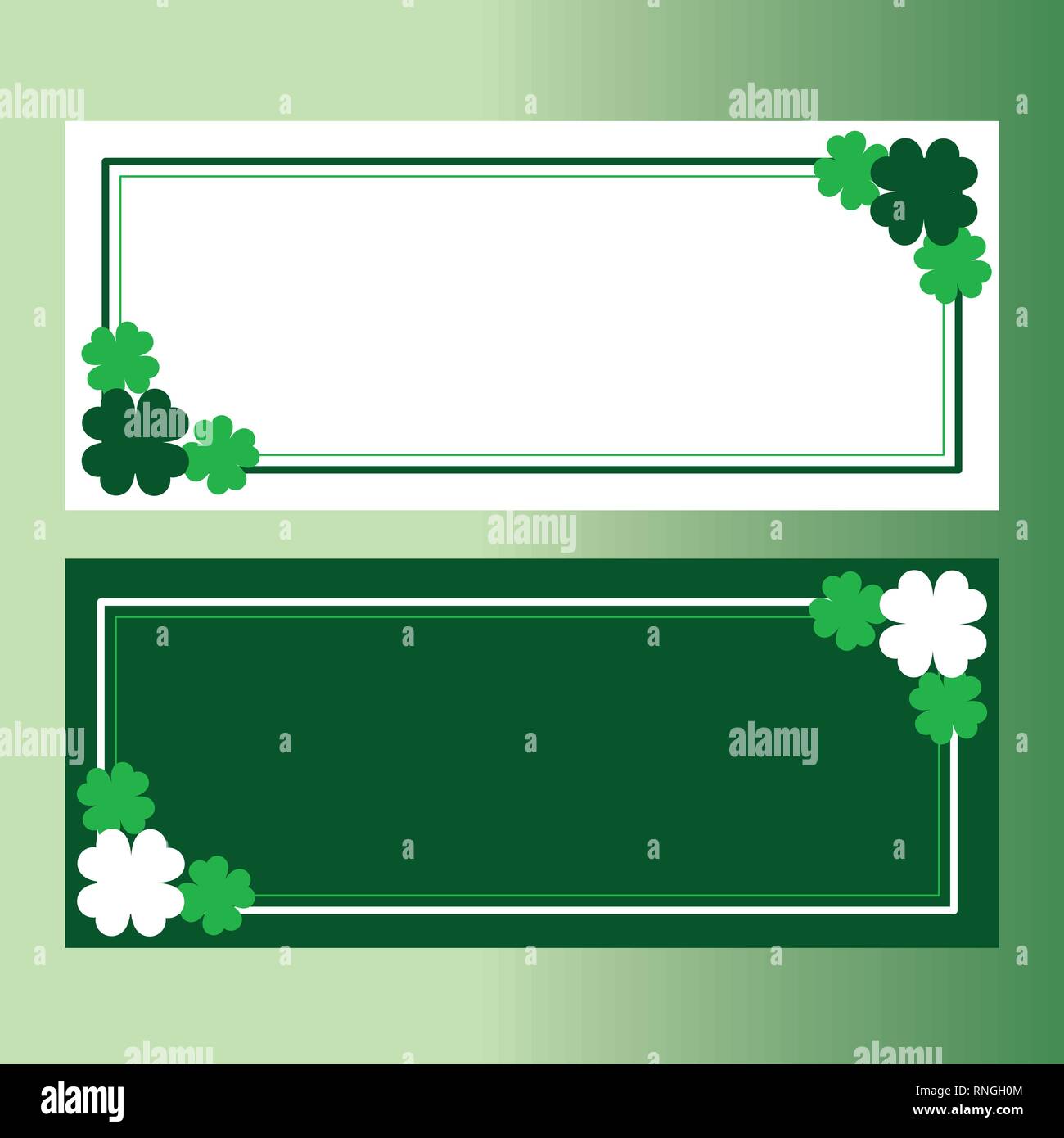 Green seamless pattern with clovers, shamrock leaves for St. Patrick's ...