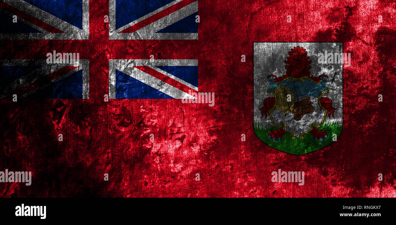 Bermuda grunge flag, British Overseas Territories, Britain dependent ...