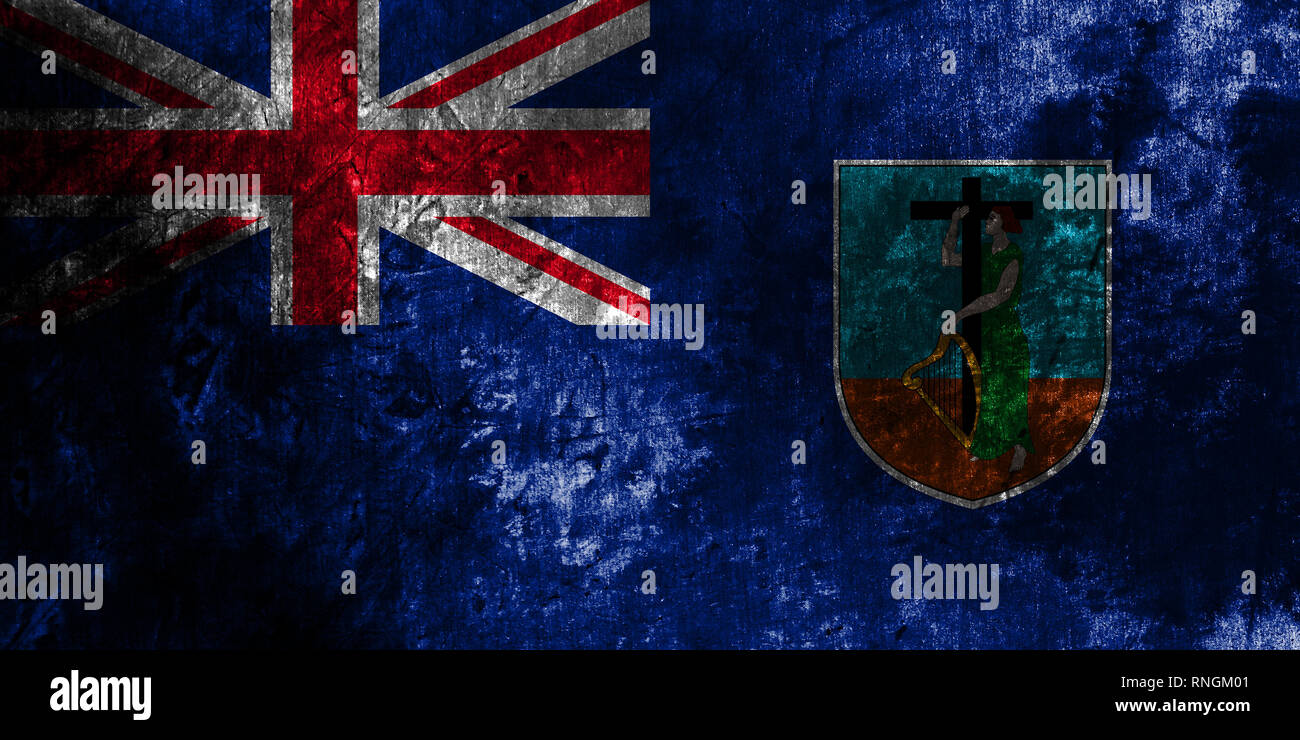Montserrat grunge flag, British Overseas Territories, Britain dependent ...