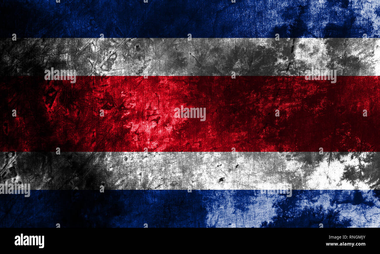 Old Costa Rica grunge background flag Stock Photo - Alamy