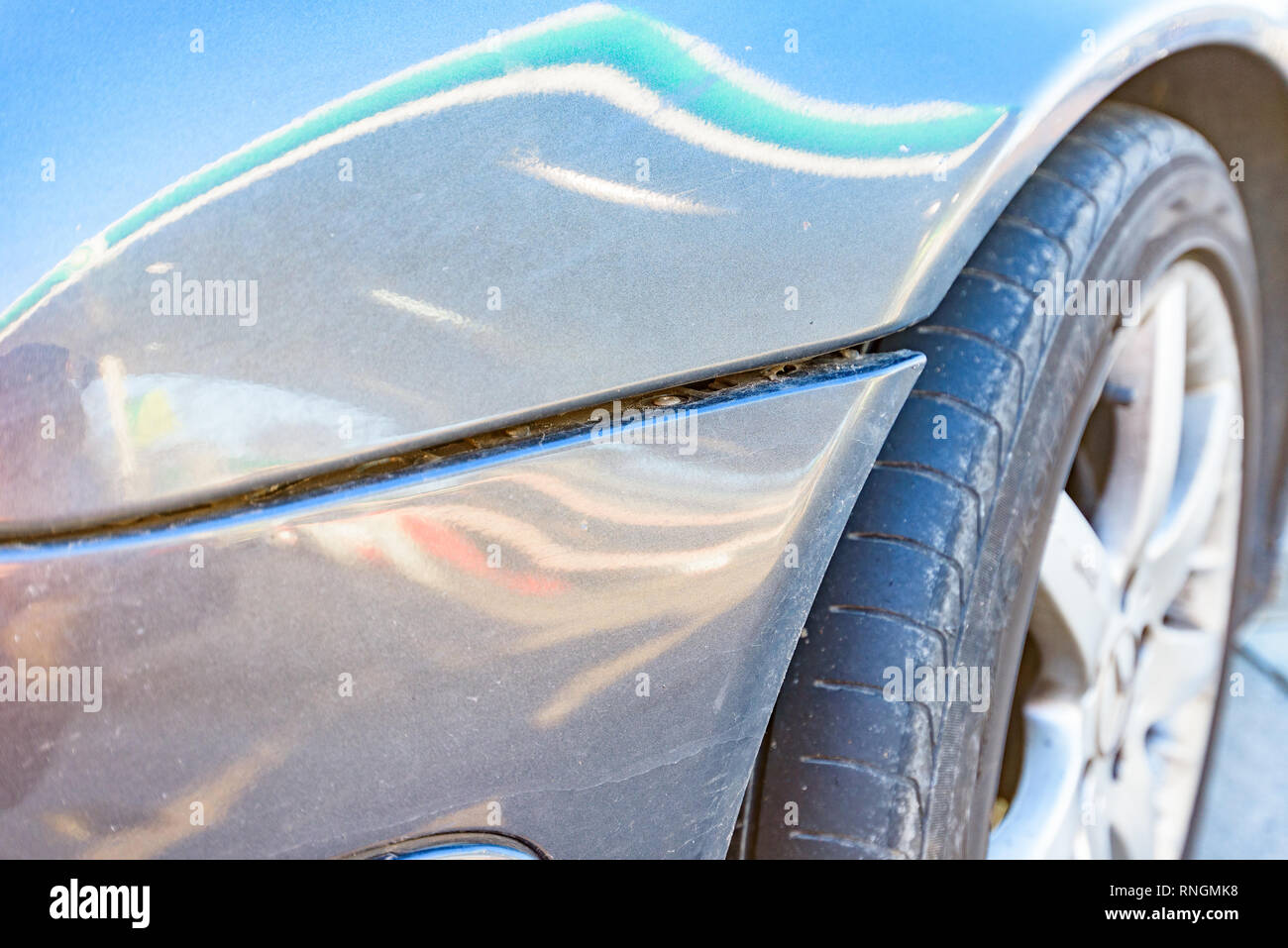 Car Crash and Car Damage; Vehicle headlight and bumper damage Stock ...