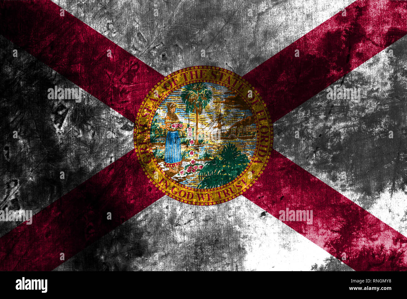 Florida state grunge flag, United States of America Stock Photo - Alamy