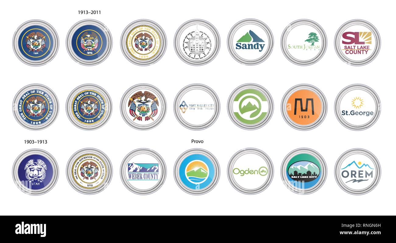 Salt lake county state Stock Vector Images - Alamy