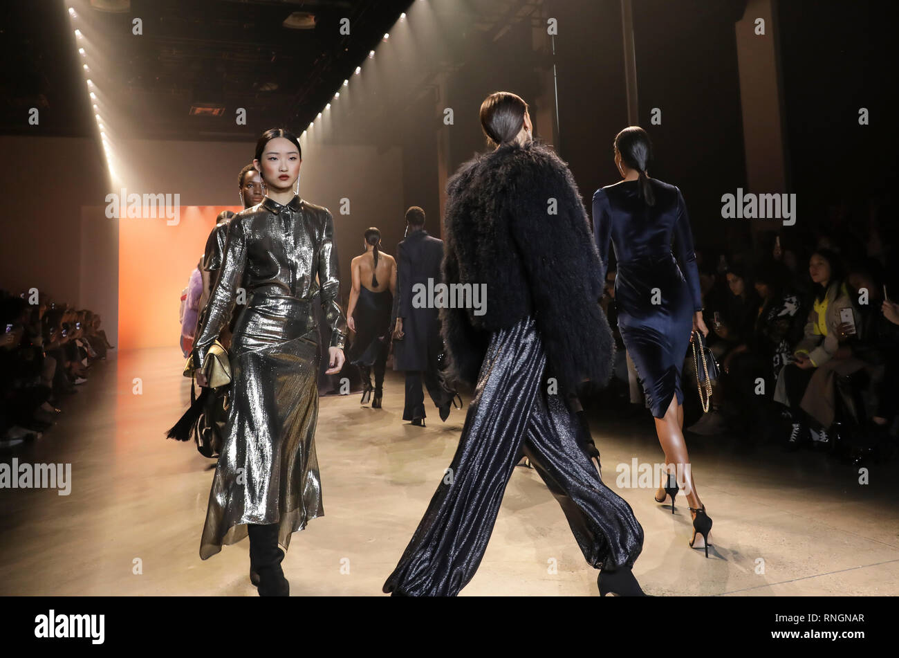 New York, NY, USA - February 8, 2019: Models walk runway for Cushnie ...