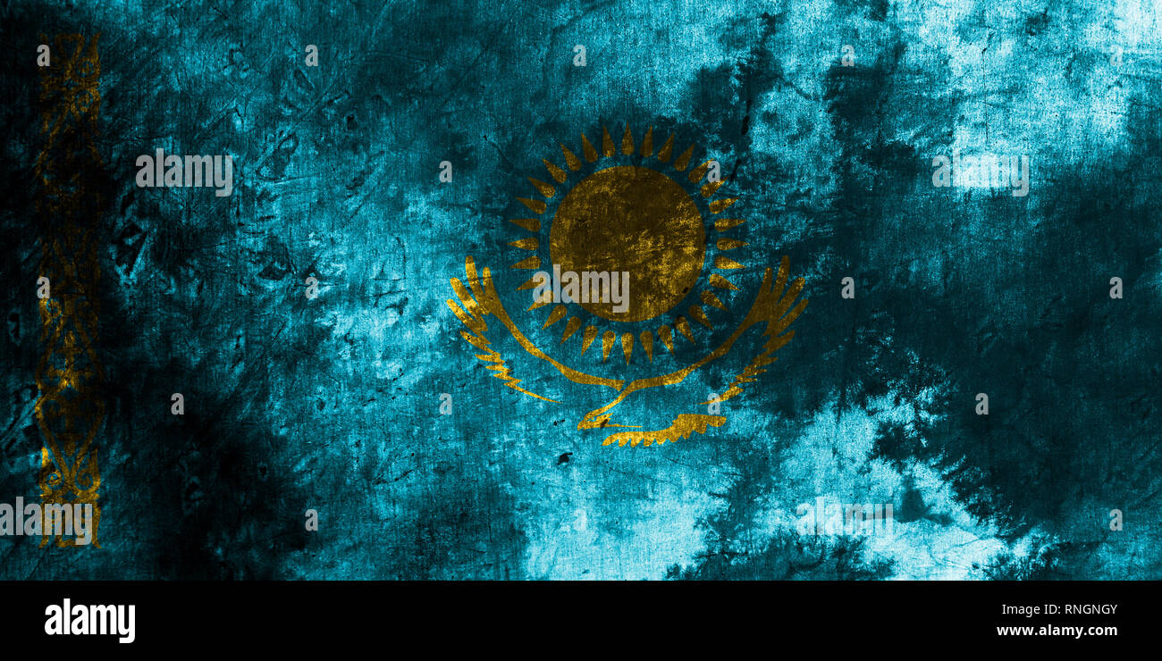 Flag kazakhstan grunge abstract hi-res stock photography and images - Alamy