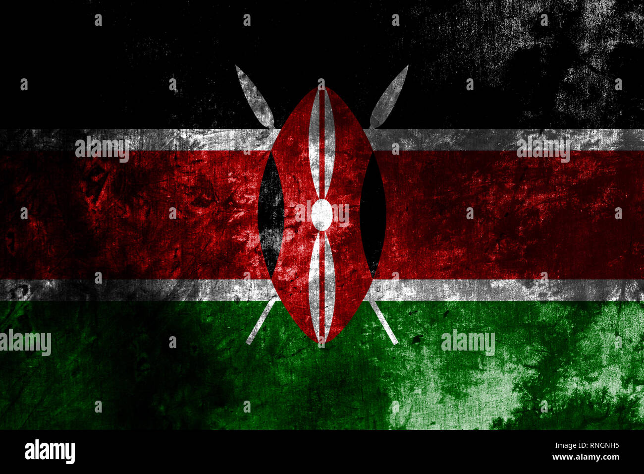 Grunge kenya flag hi-res stock photography and images - Alamy