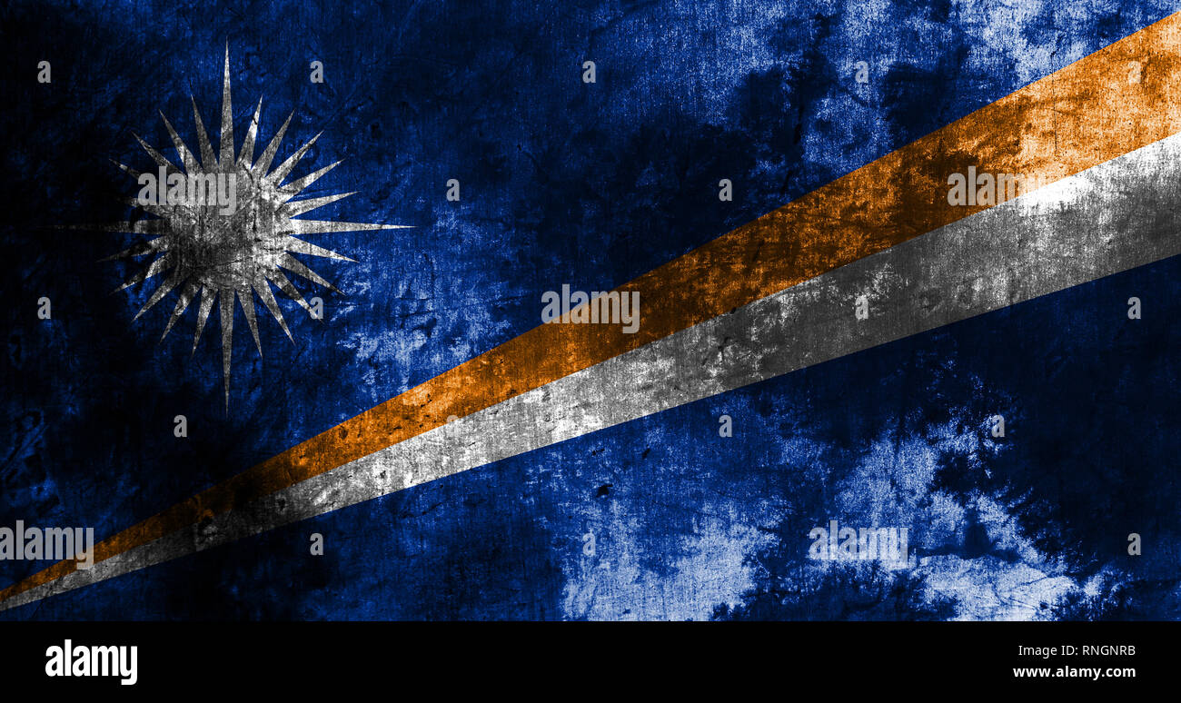 Marshall islands grunge flag hi-res stock photography and images - Alamy