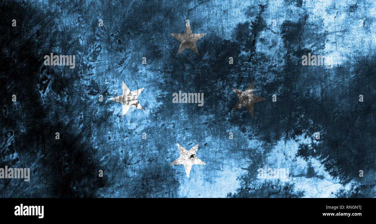 Old Micronesia grunge background flag Stock Photo - Alamy