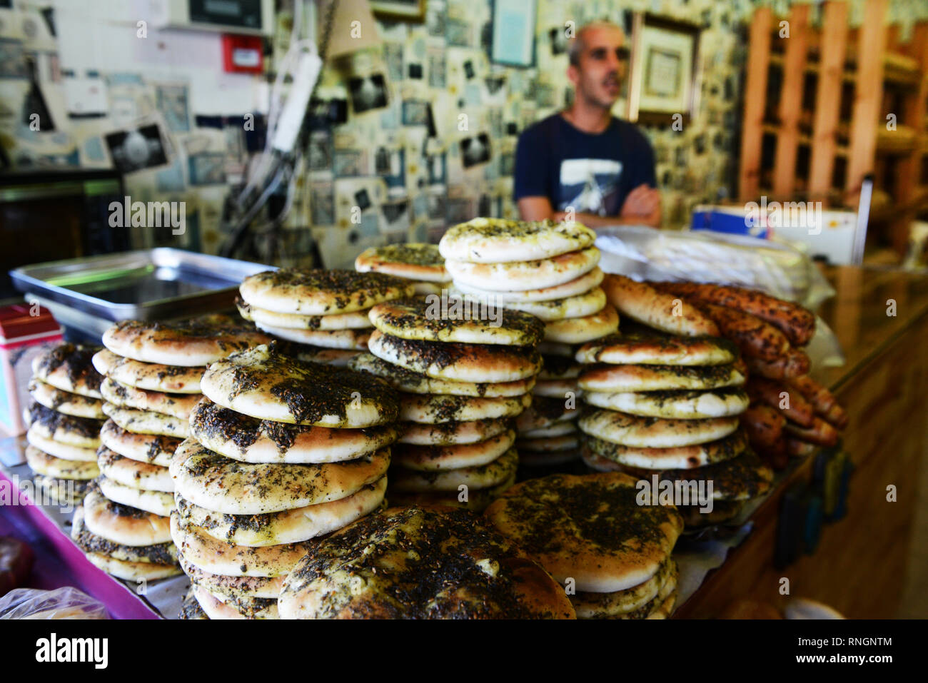 Zaatar pita bread hi-res stock photography and images - Alamy