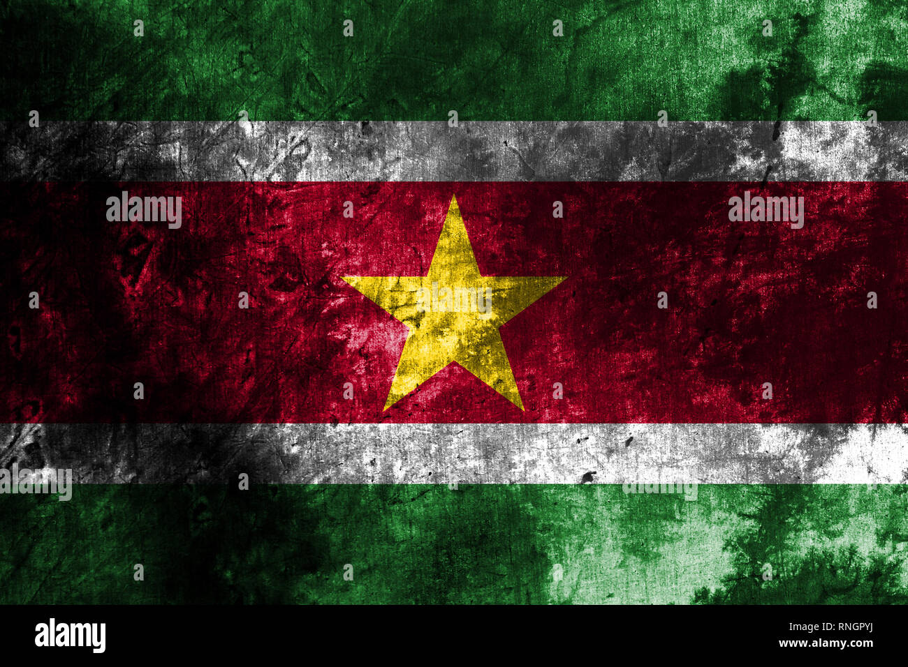 Old Suriname grunge background flag Stock Photo - Alamy