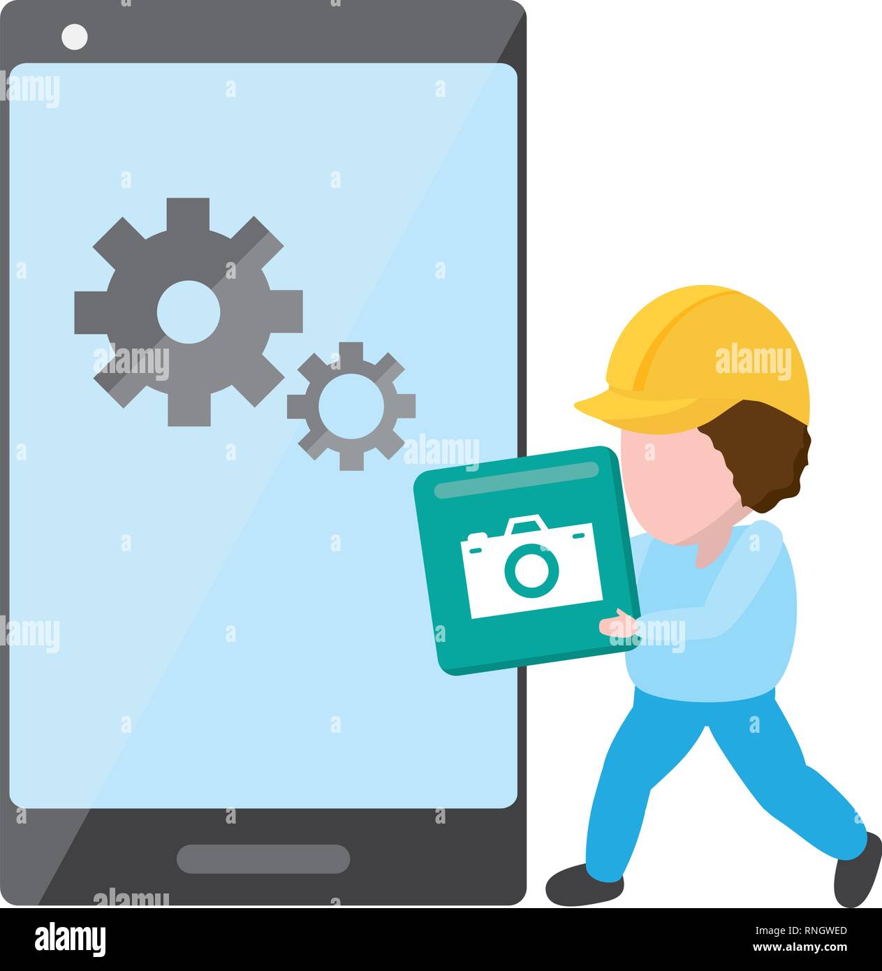 mobile app development Stock Vector Image & Art - Alamy