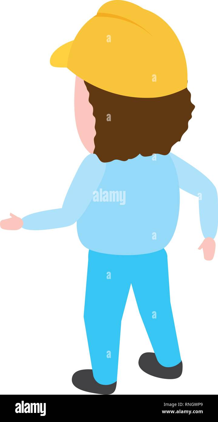 Worker back view building Stock Vector Images - Alamy