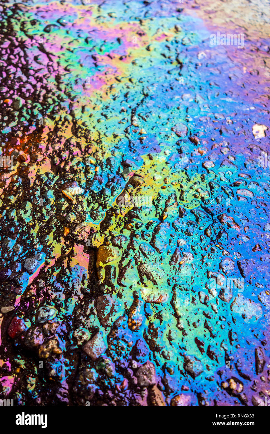 Rainbow oil spill hi-res stock photography and images - Alamy