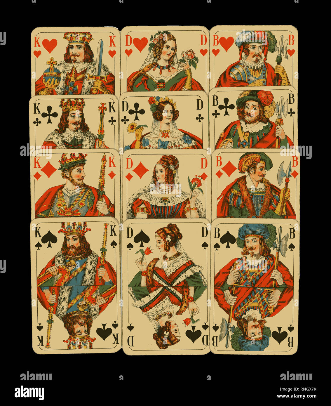 Vintage playing cards pack hi-res stock photography and images - Alamy