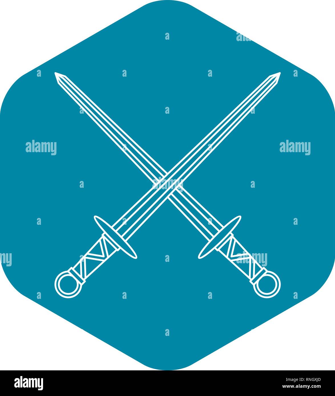 Medieval swords icon, outline style Stock Vector Image & Art - Alamy