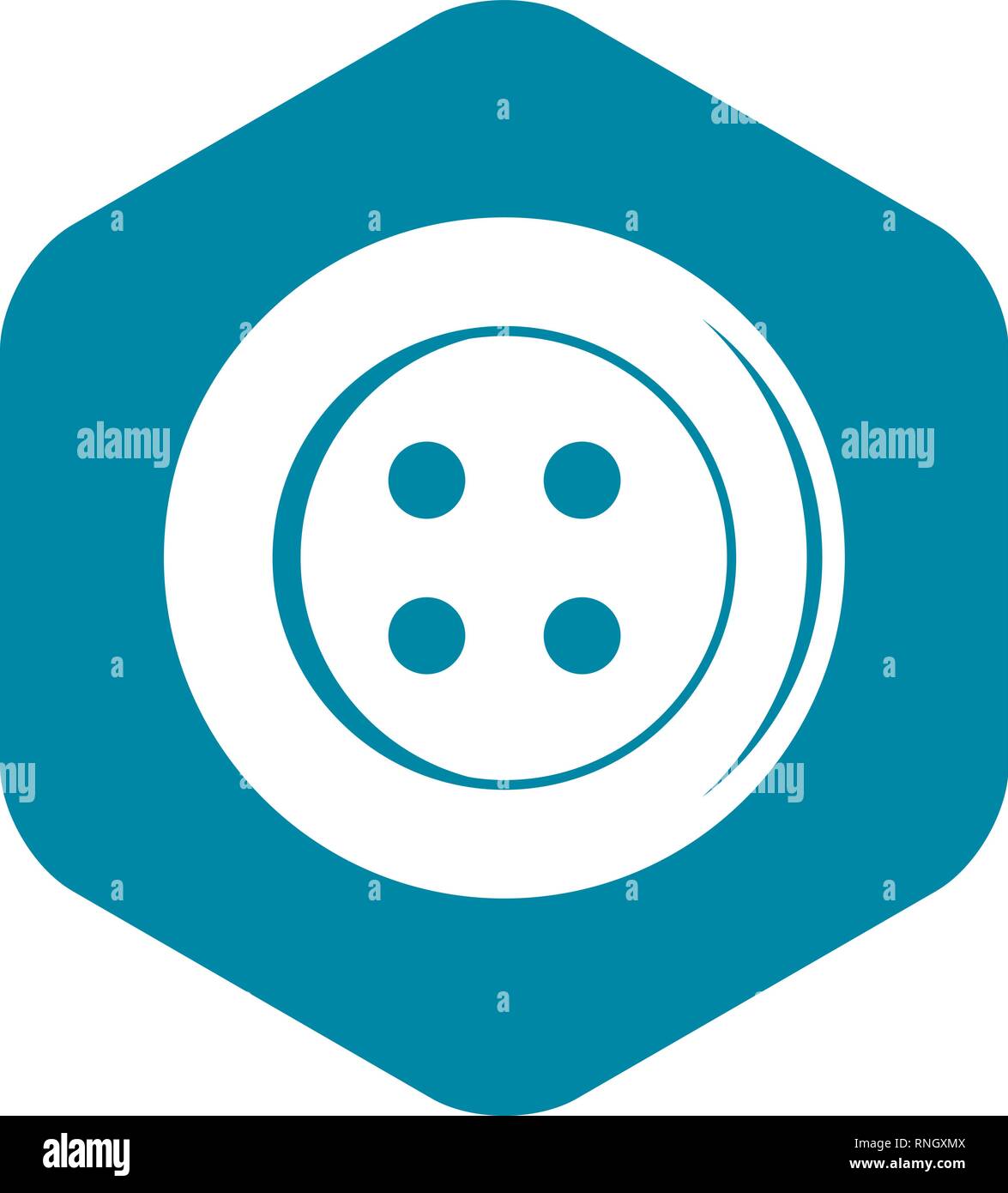Sewing button icon, simple style Stock Vector Image & Art - Alamy
