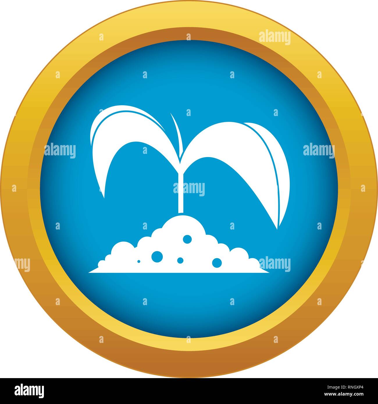 Green seedling in soil icon blue vector isolated Stock Vector Image ...
