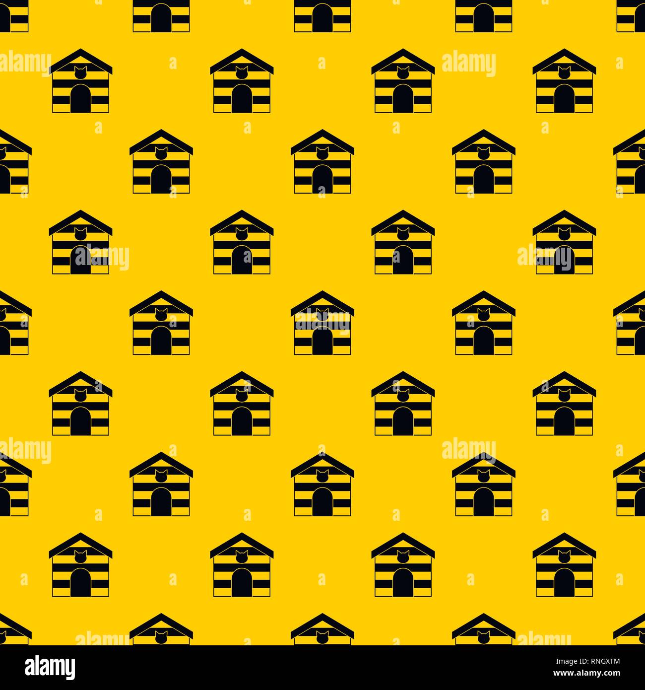 Cat house pattern vector Stock Vector Image & Art - Alamy