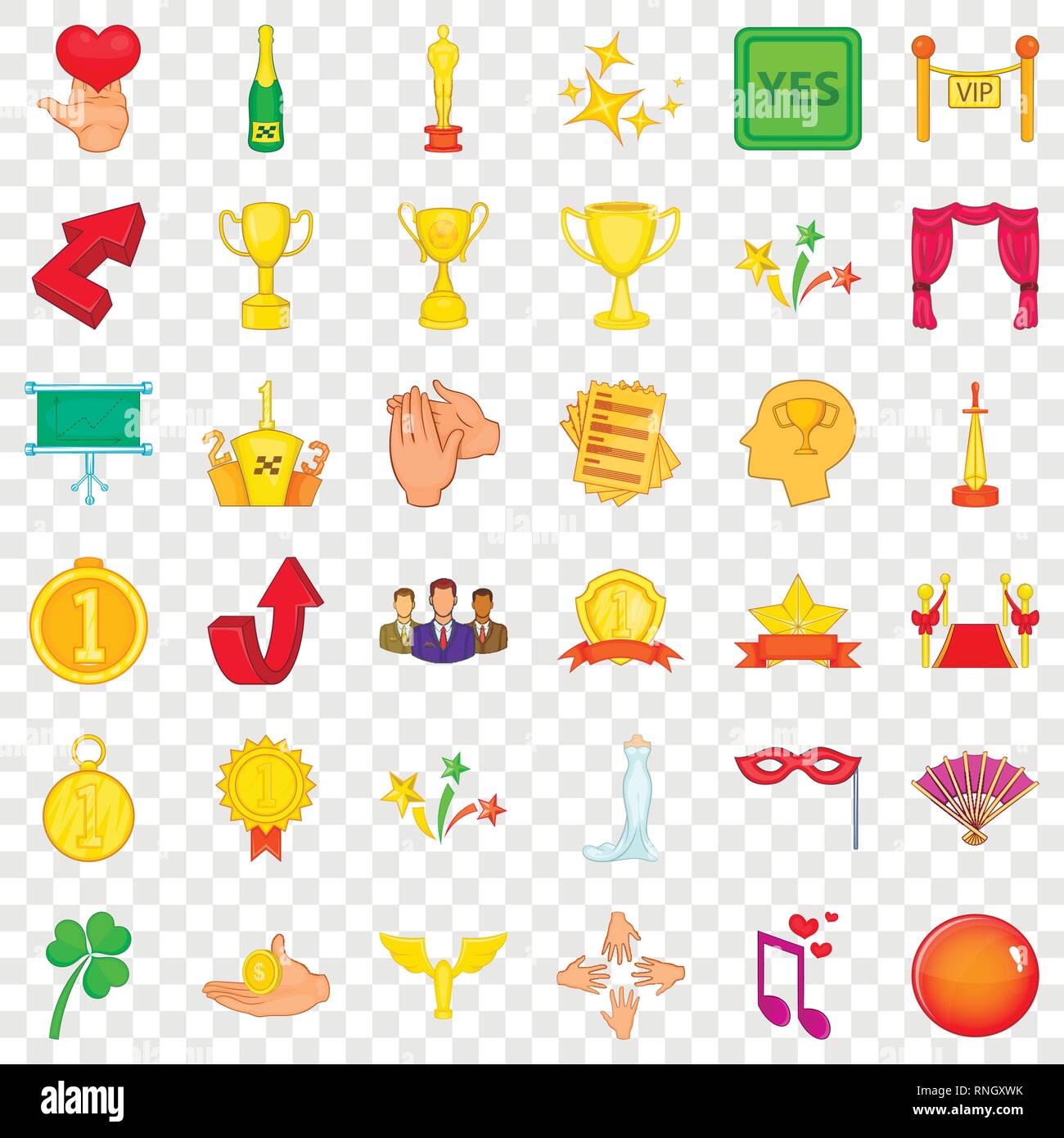 Victory in sport icons set, cartoon style Stock Vector Image & Art - Alamy