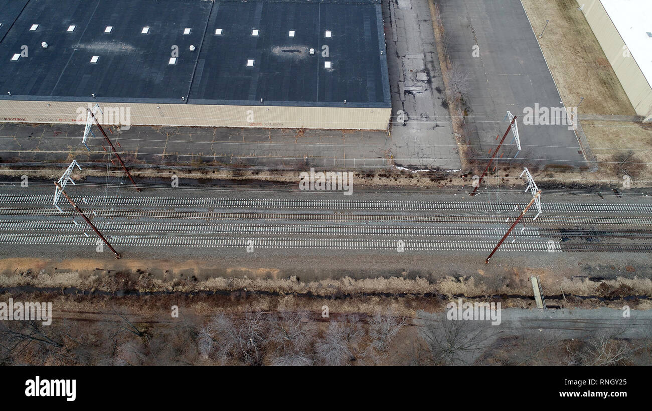 Drone aerial view train railroad hi-res stock photography and images ...