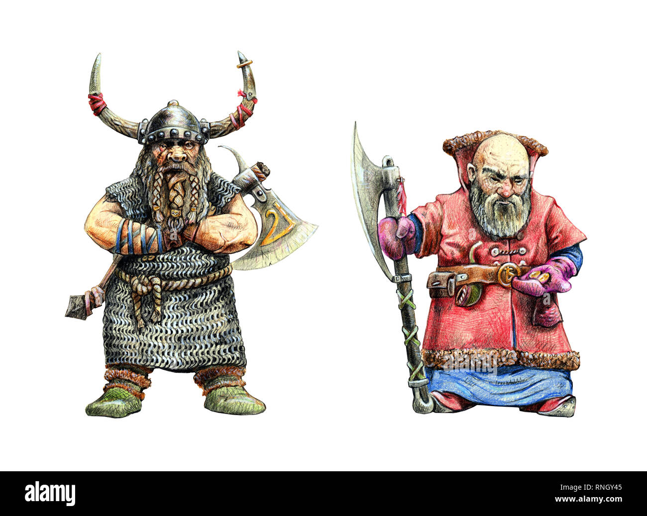 Dwarf illustration hi-res stock photography and images - Alamy