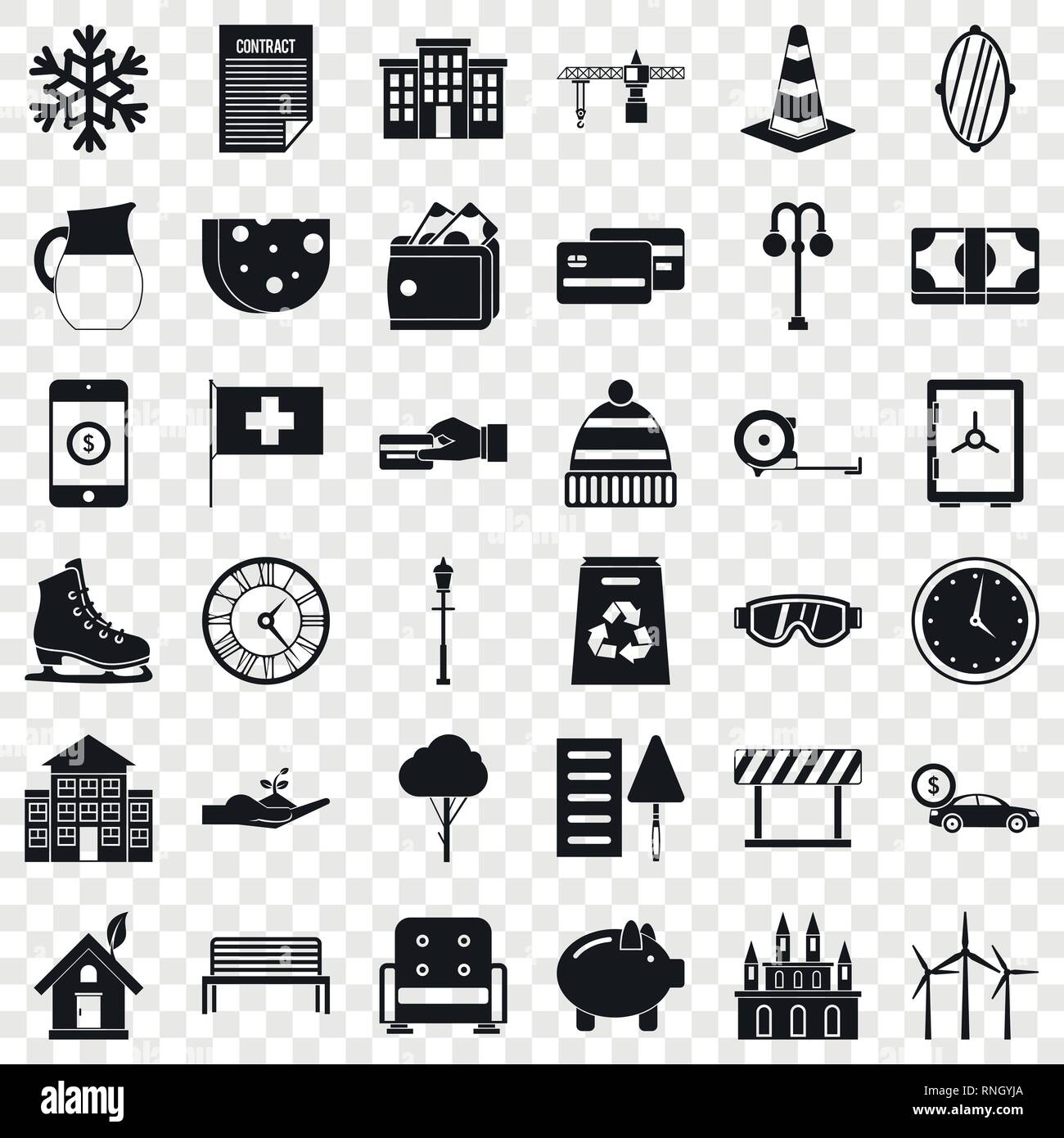 Villa for rest icons set, simple style Stock Vector Image & Art - Alamy