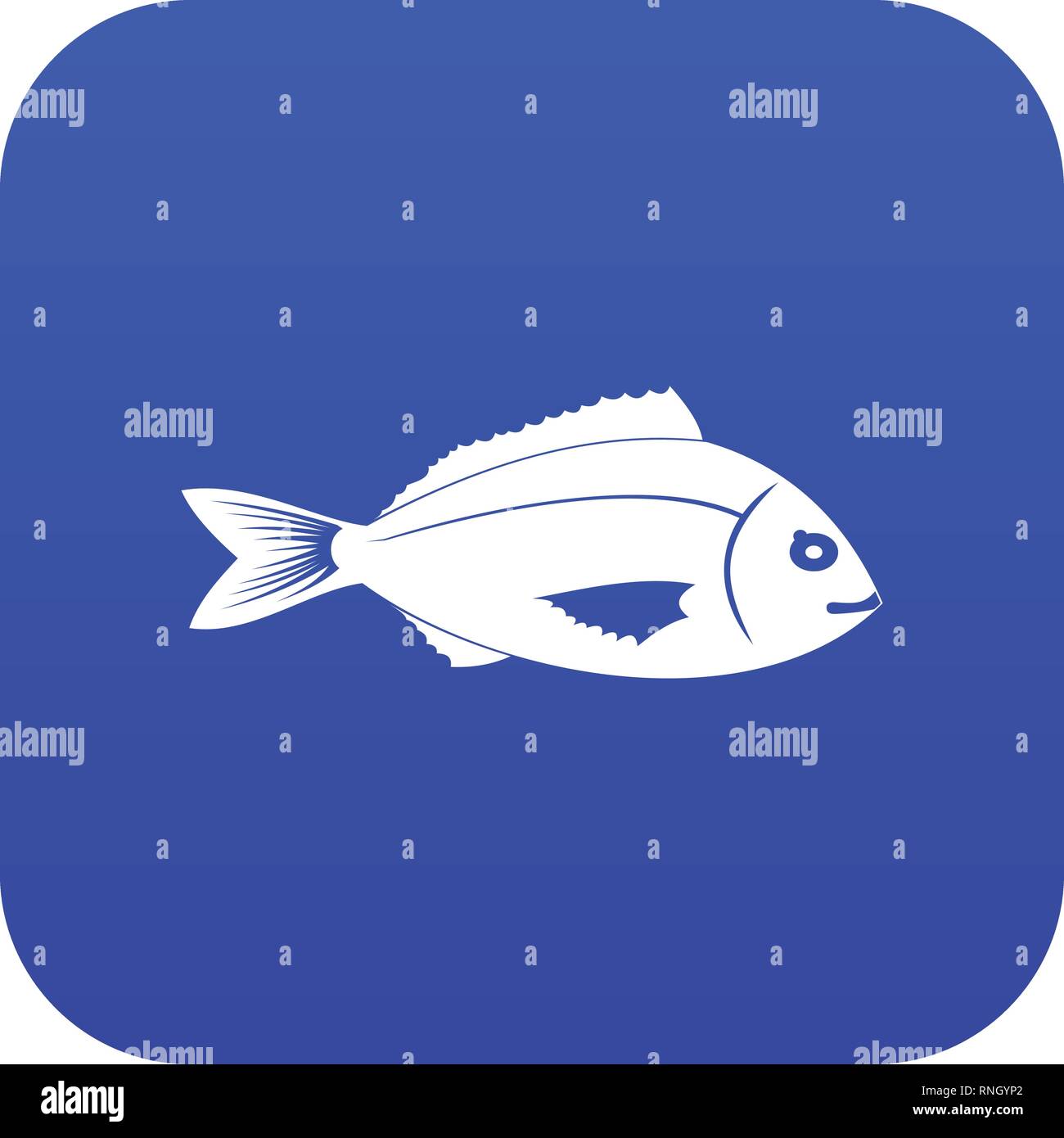 Fish icon digital blue Stock Vector Image & Art - Alamy