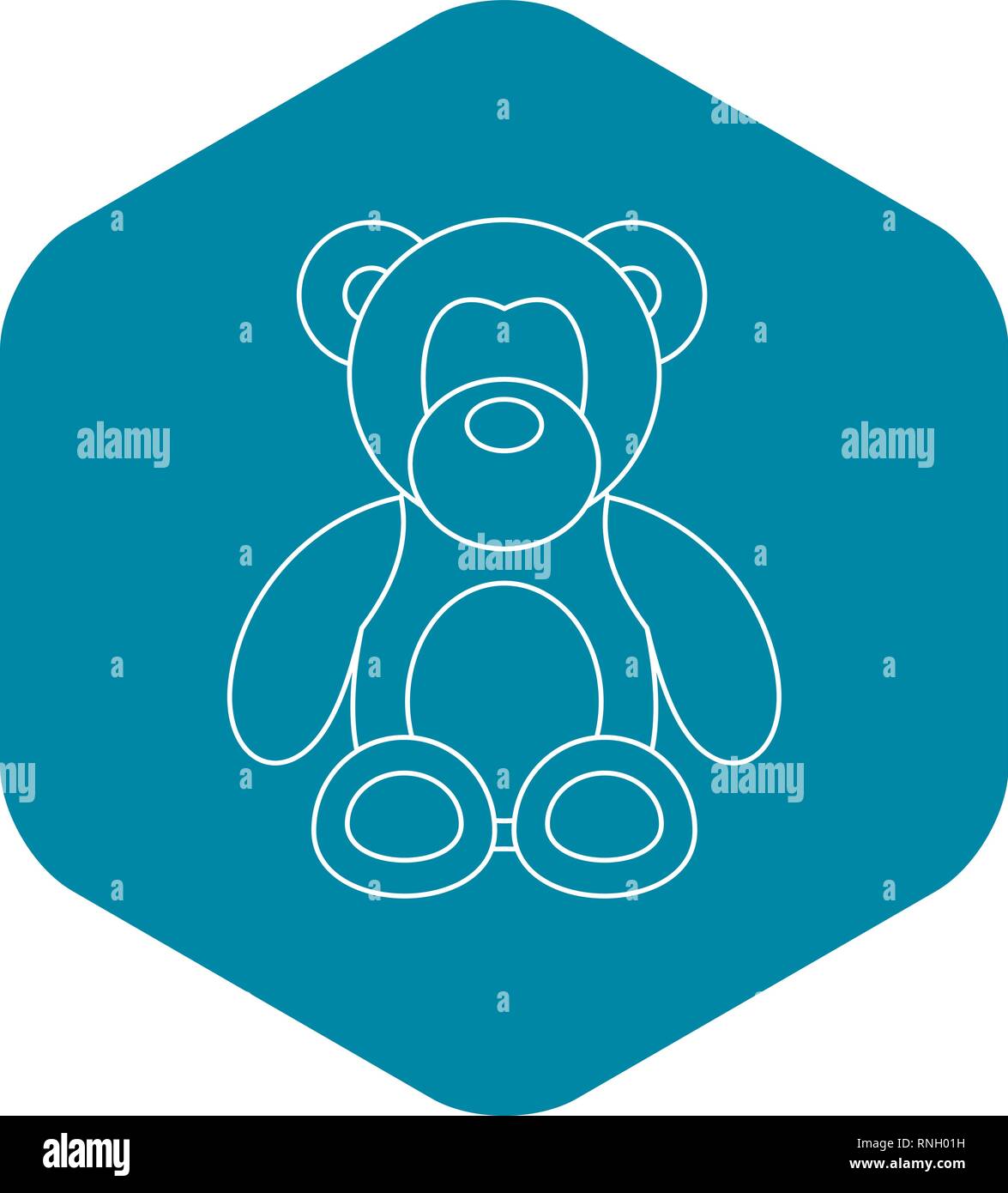 Teddy bear icon, outline style Stock Vector Image & Art - Alamy