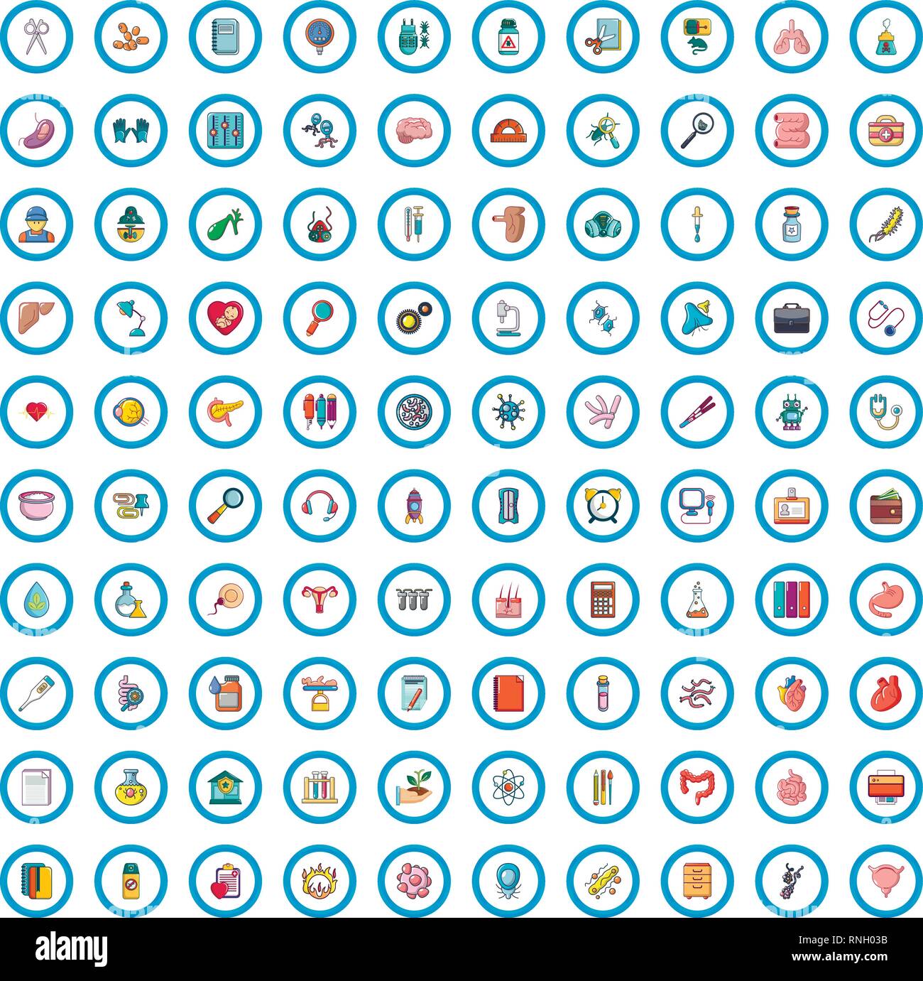 100 analysis icons set, cartoon style Stock Vector Image & Art - Alamy