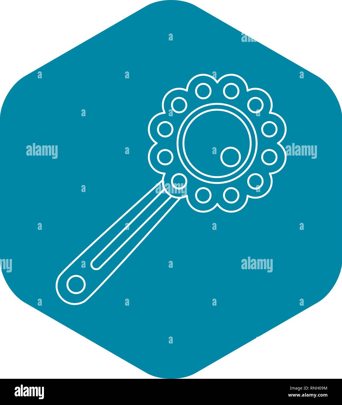 Baby rattle icon, outline style Stock Vector Image & Art - Alamy