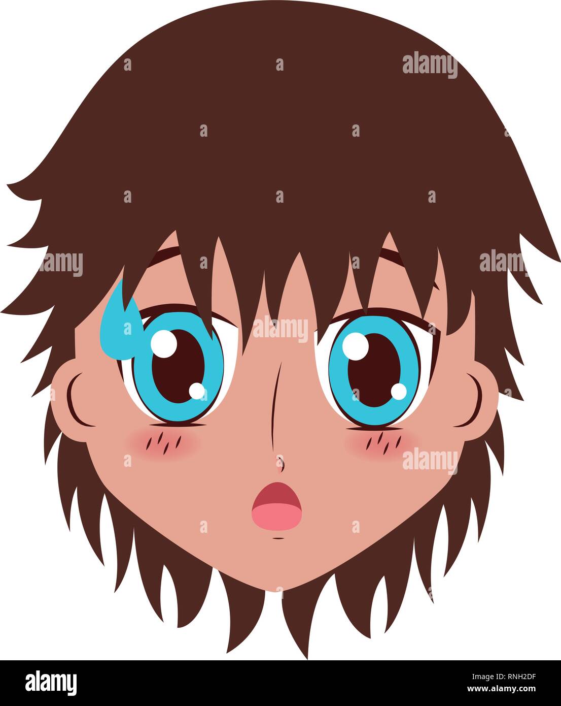 Teenager ashamed boy Stock Vector Images - Alamy