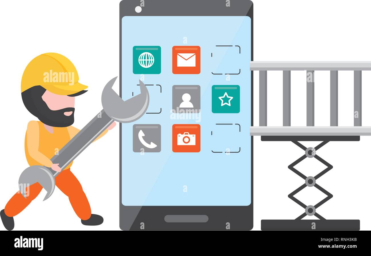 mobile app development Stock Vector Image & Art - Alamy