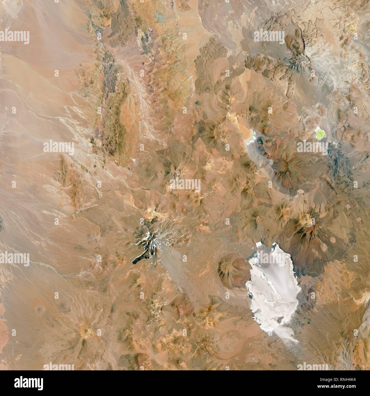 Llullaillaco volcano -dormant stratovolcano at the border of Argentina ...