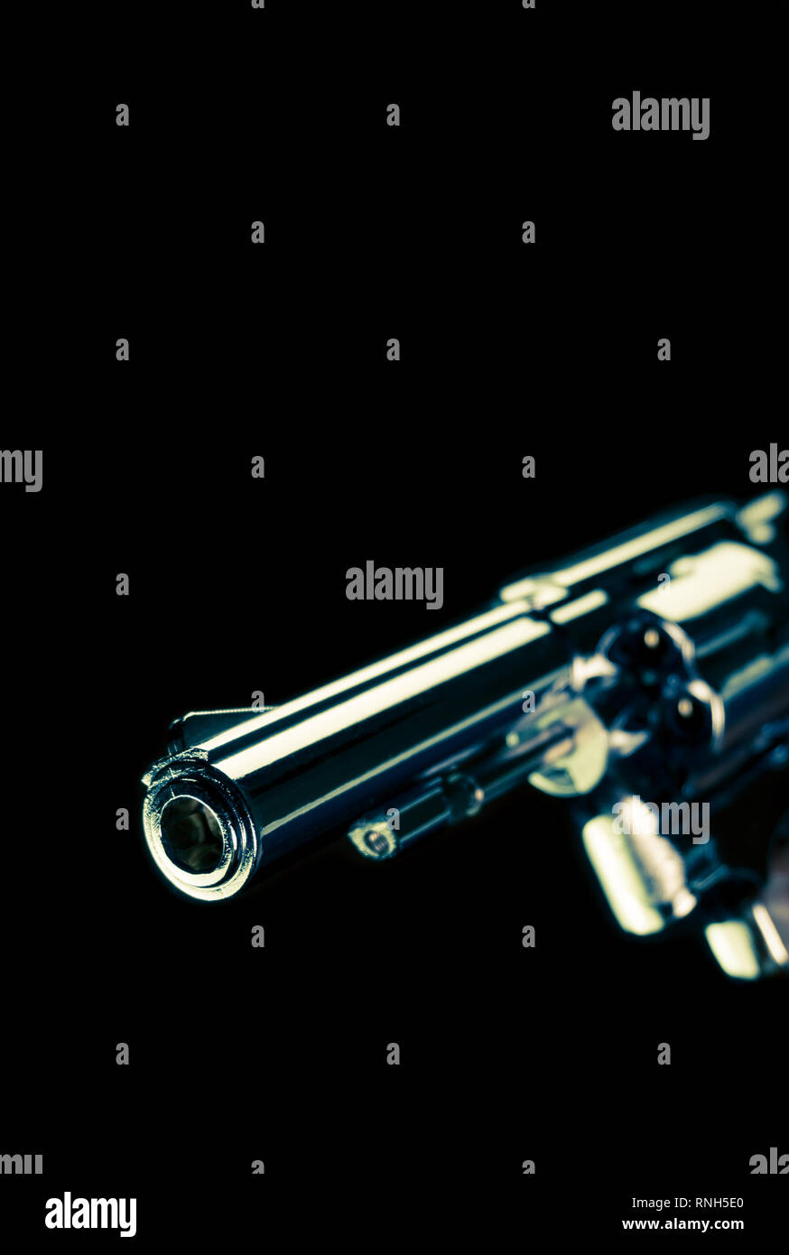 Vintage Stainless Gun or Shooter on Black Background Book Cover ...