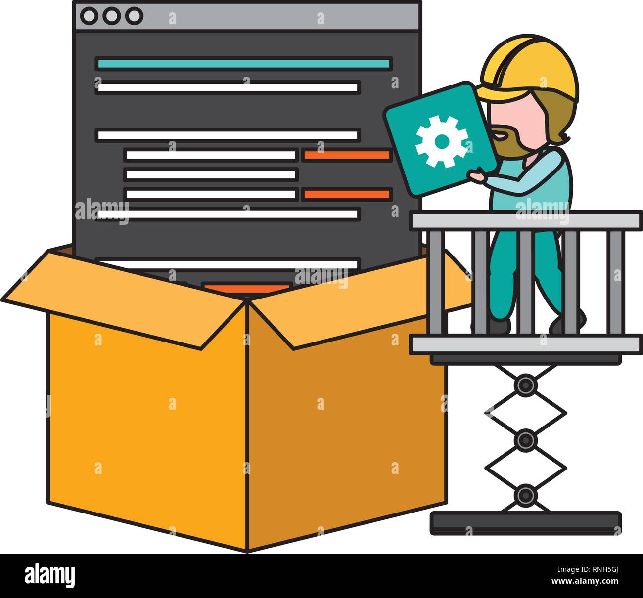 Mobile application framework Stock Vector Images - Alamy