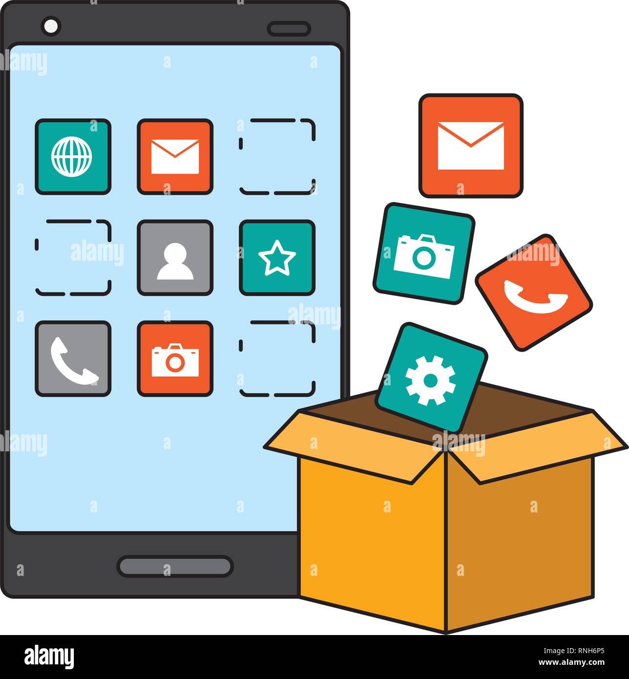 mobile app development Stock Vector Image & Art - Alamy