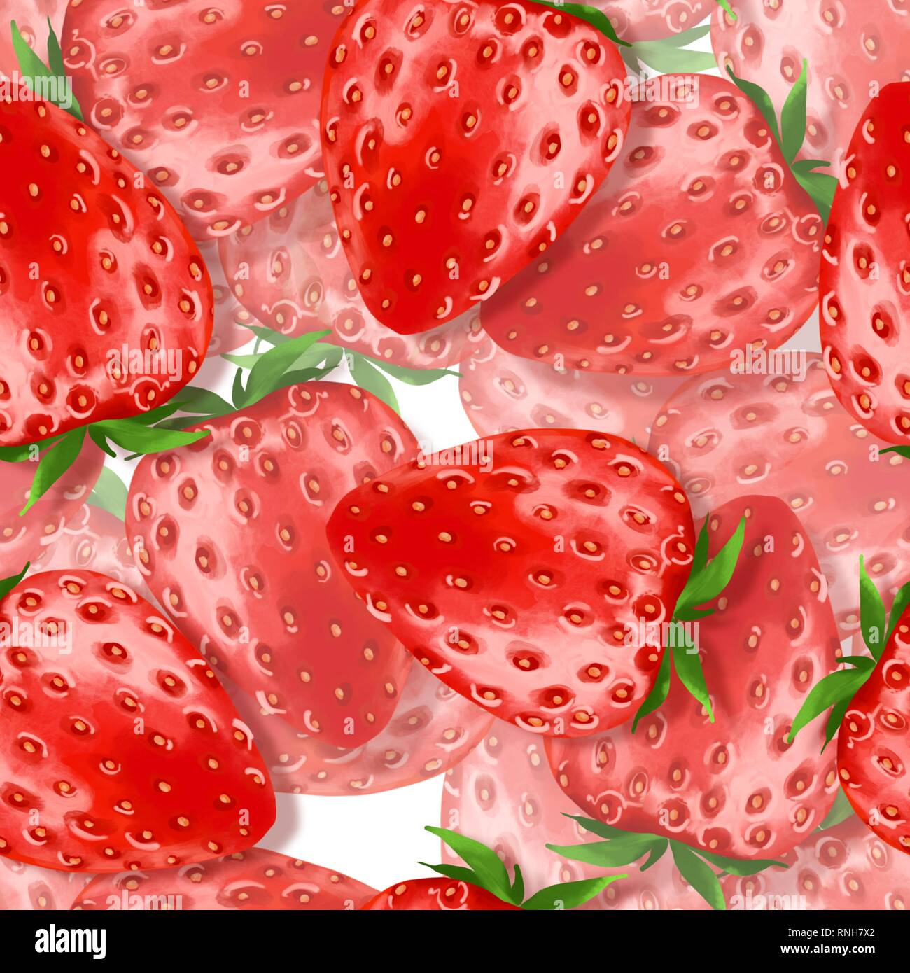 Strawberry. Seamless pattern Stock Photo - Alamy