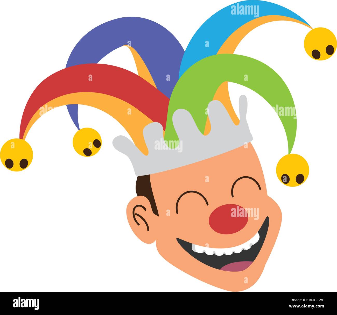 Jester face Stock Vector Images - Alamy