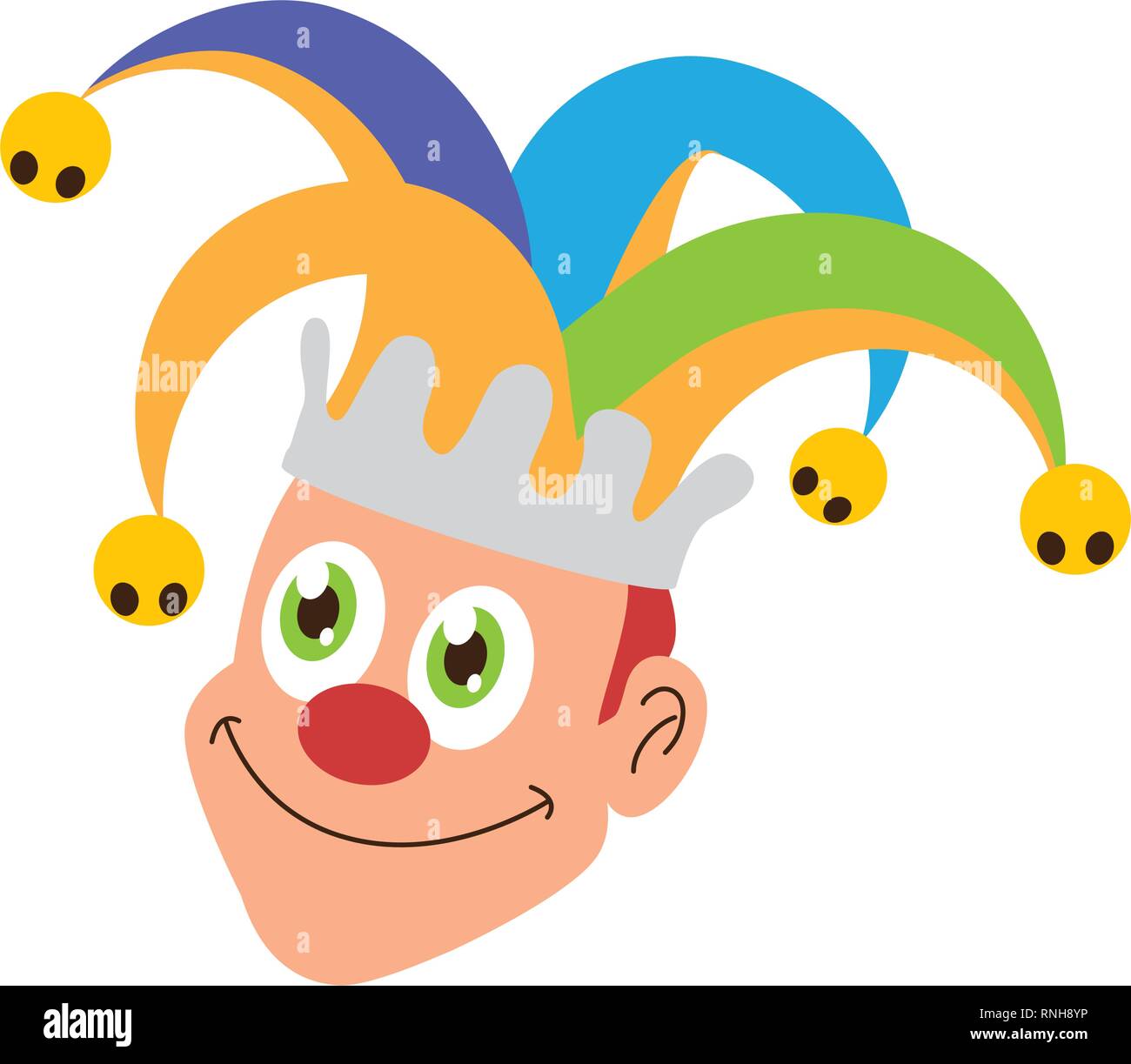 Jester face Stock Vector Images - Alamy