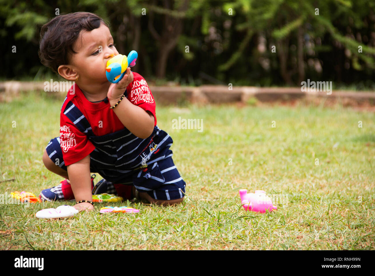 Garden Child Playing India High Resolution Stock Photography and Images ...
