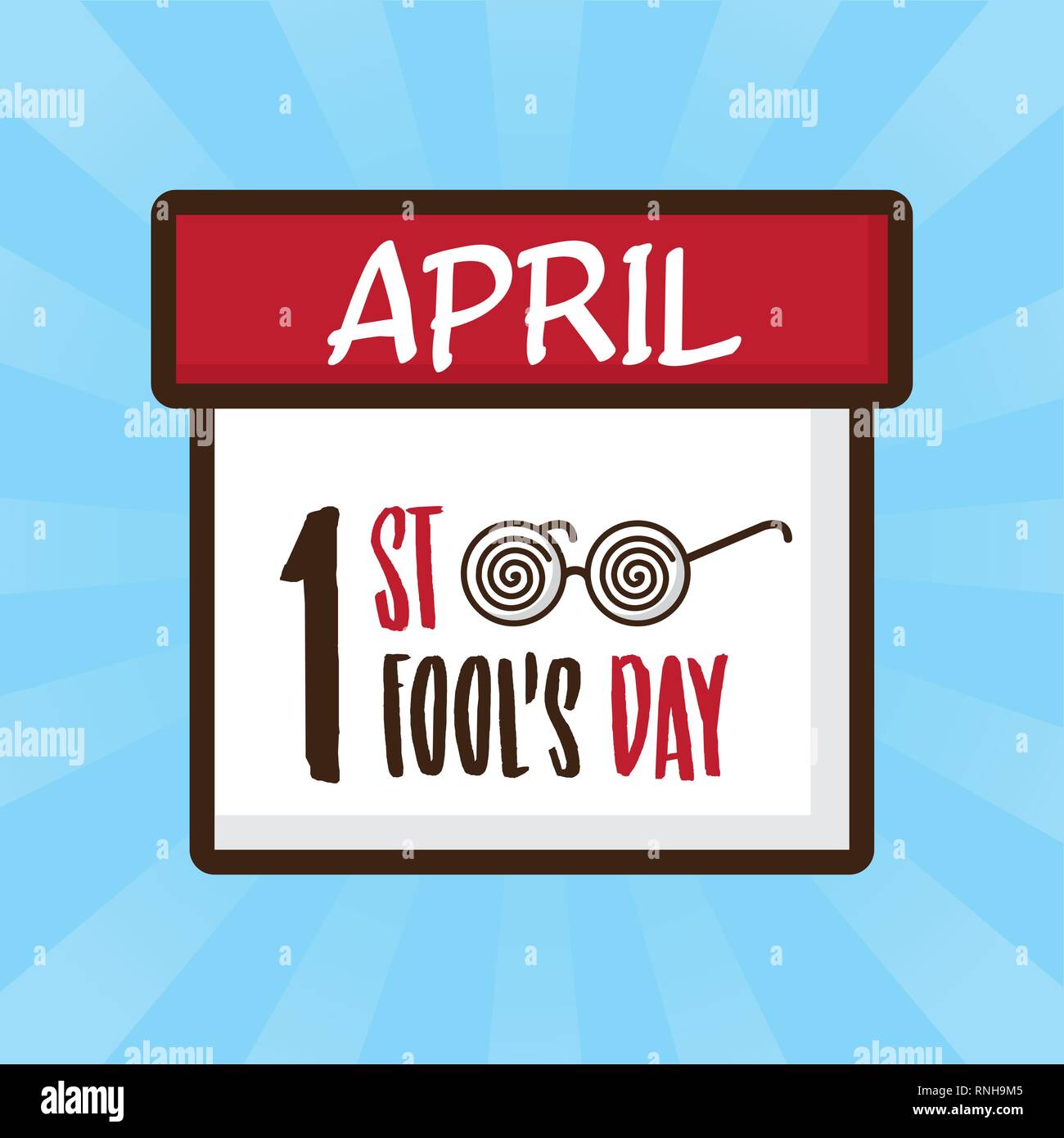 Cartoon calendar april fools day Stock Vector Images - Alamy