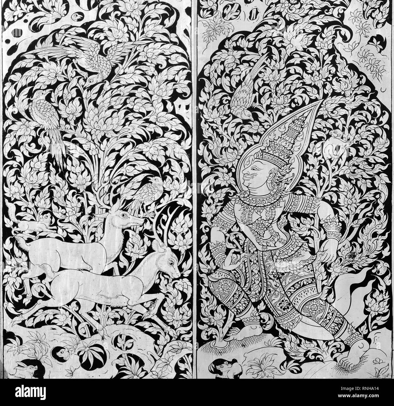 White cotton on wood Black and White Stock Photos & Images - Alamy