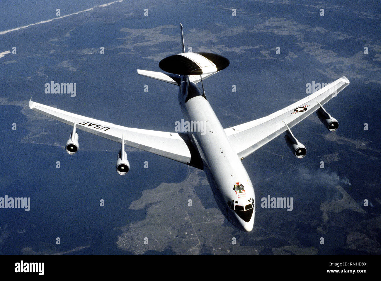 1981 - A top view of an E-3A Sentry airborne warning and control system ...