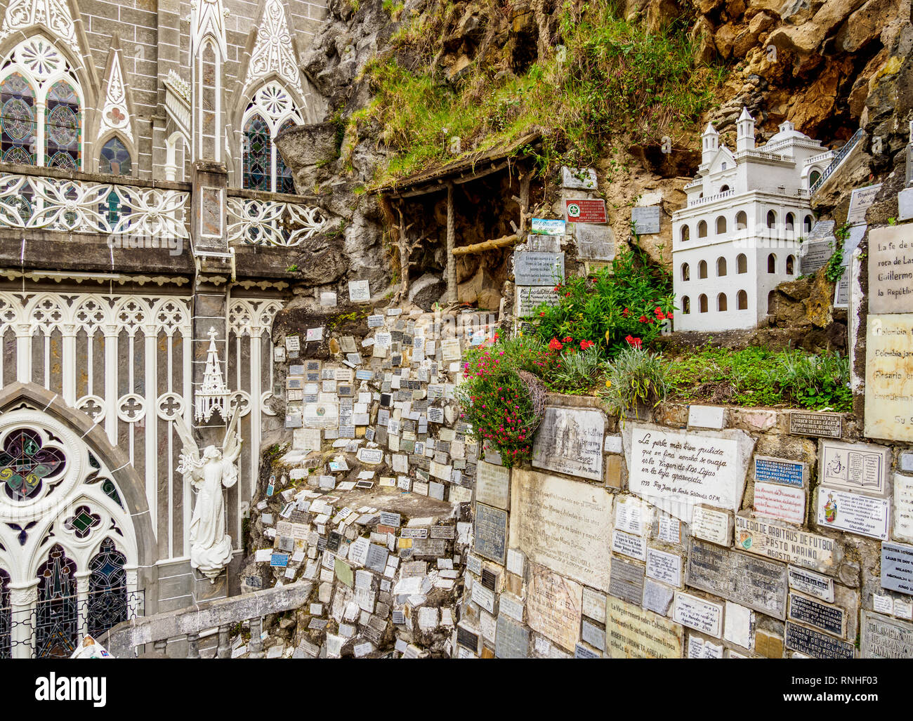 Las Lajas Sanctuary, detailed view, Narino Departmant, Colombia Stock ...