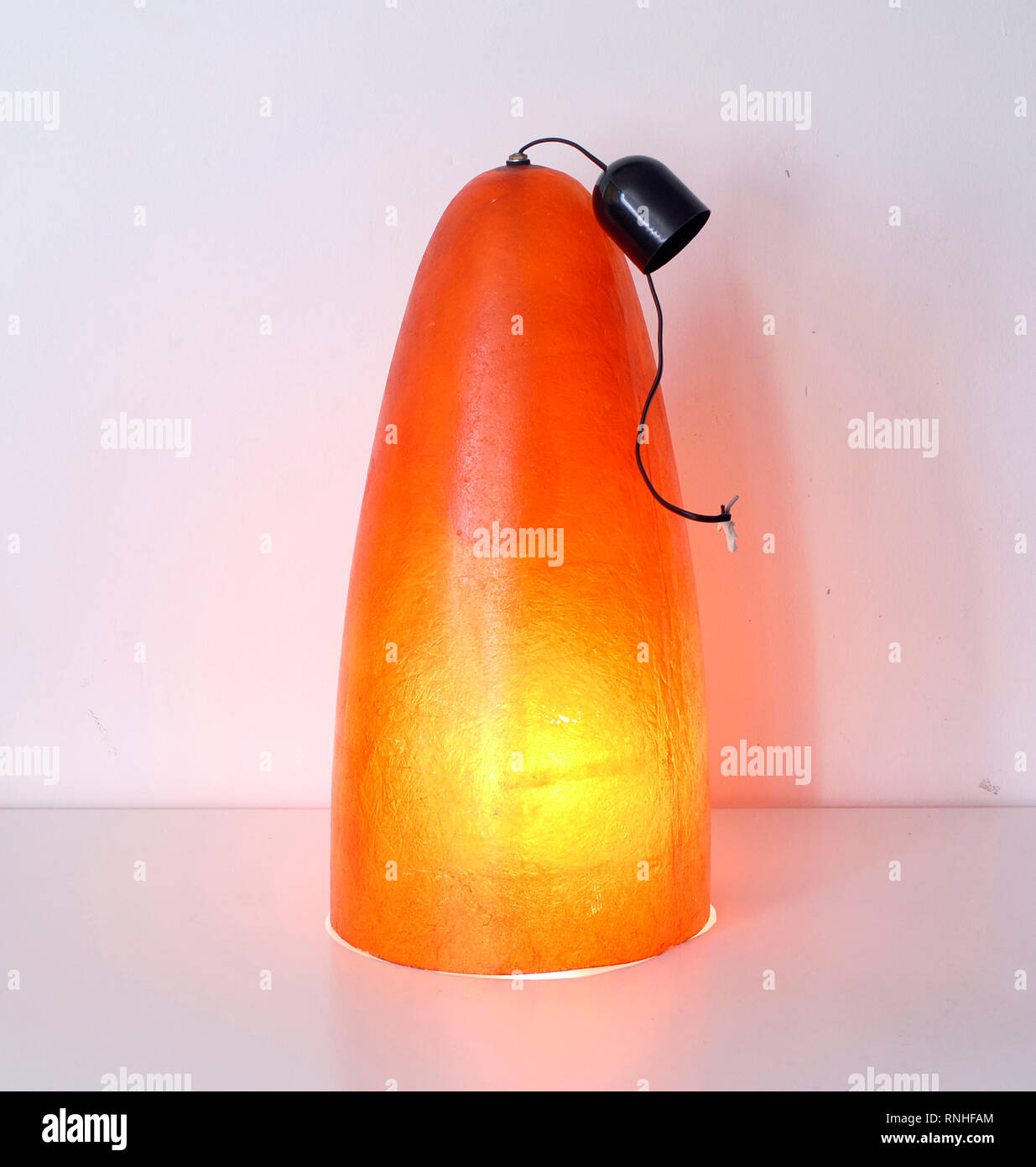 Vintage ceiling pendant lamp. Fiberglass, translucent Stock Photo - Alamy