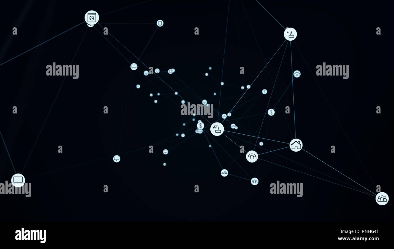 Global network concept. IoT(Internet of Things). ICT(Information ...