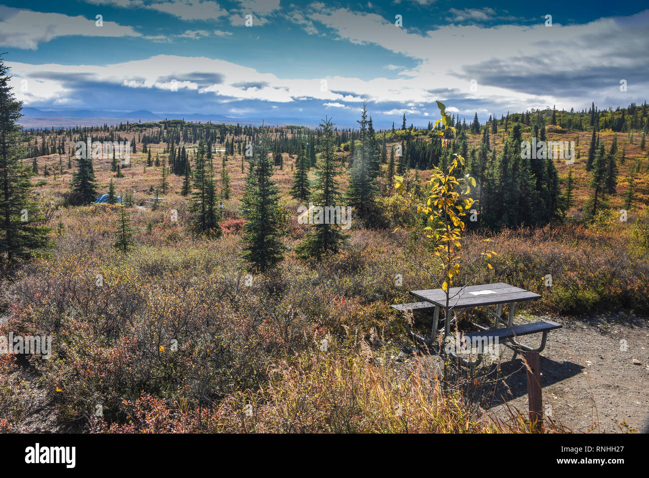 Wonder Lake Campground, Denali National Park, Alaska, USA Stock Photo ...