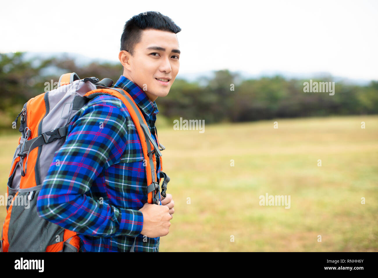 Man backpack summer hi-res stock photography and images - Alamy